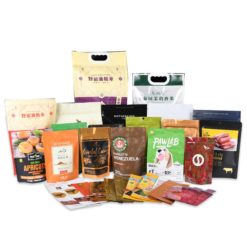 Custom printed plastic bag flat packaging bag