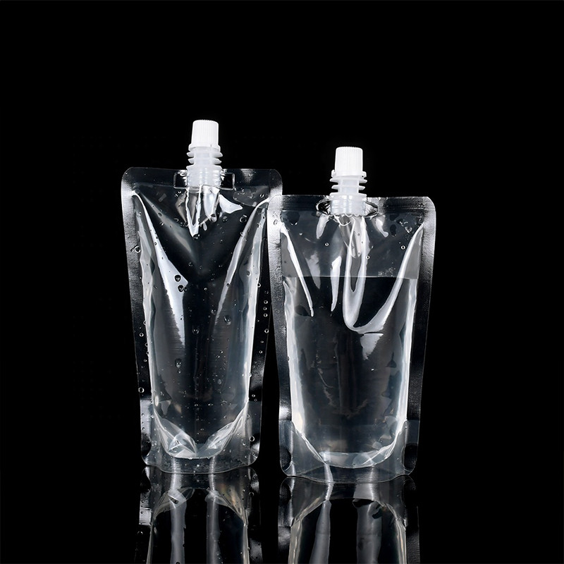 Multi-size custom liquid transparent PE spout bag